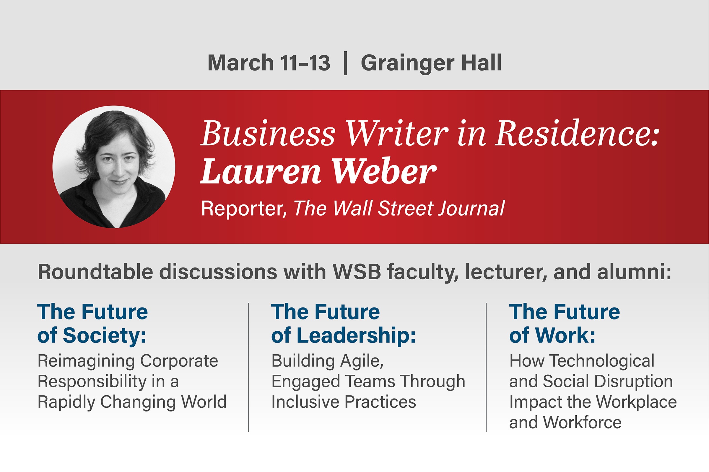 Business Writer in Residence 2024: WSB Welcomes Lauren Weber, The Wall Street Journal ...